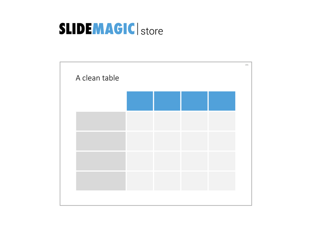 Empty table in PowerPoint – SlideMagic